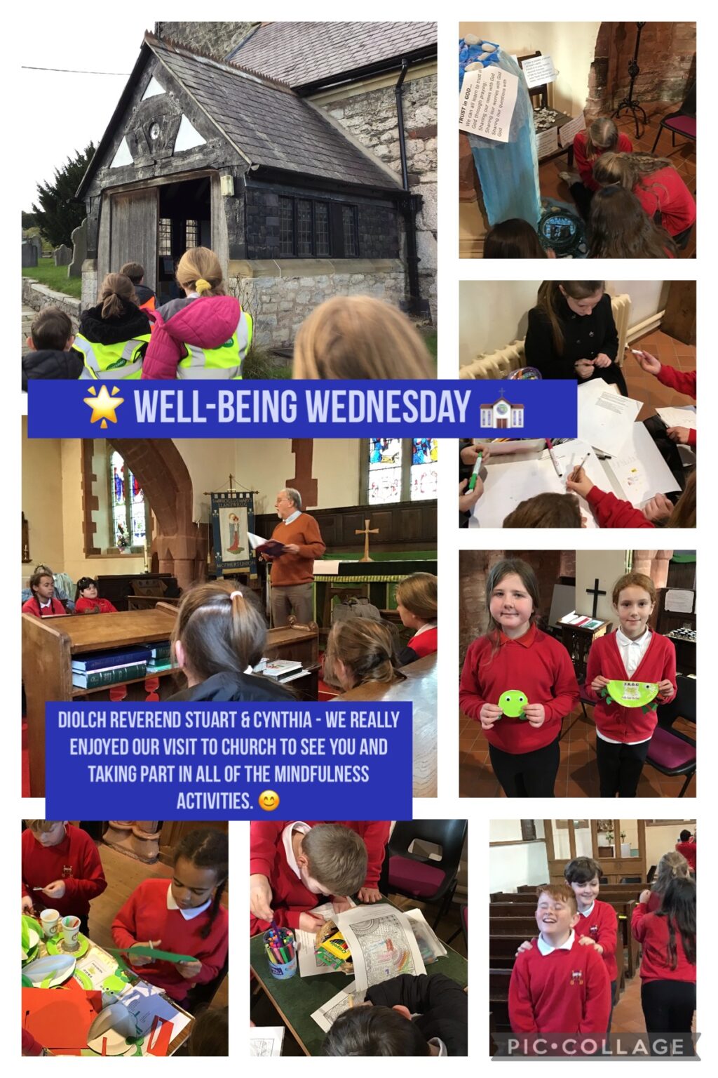Derwen: Well-being Wednesday at Llanfwrog Church - Ysgol Borthyn